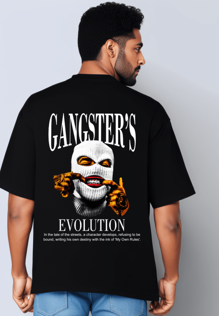 Men's ASUR Back Printed Oversized T-shirt Cotton - Loungeloom