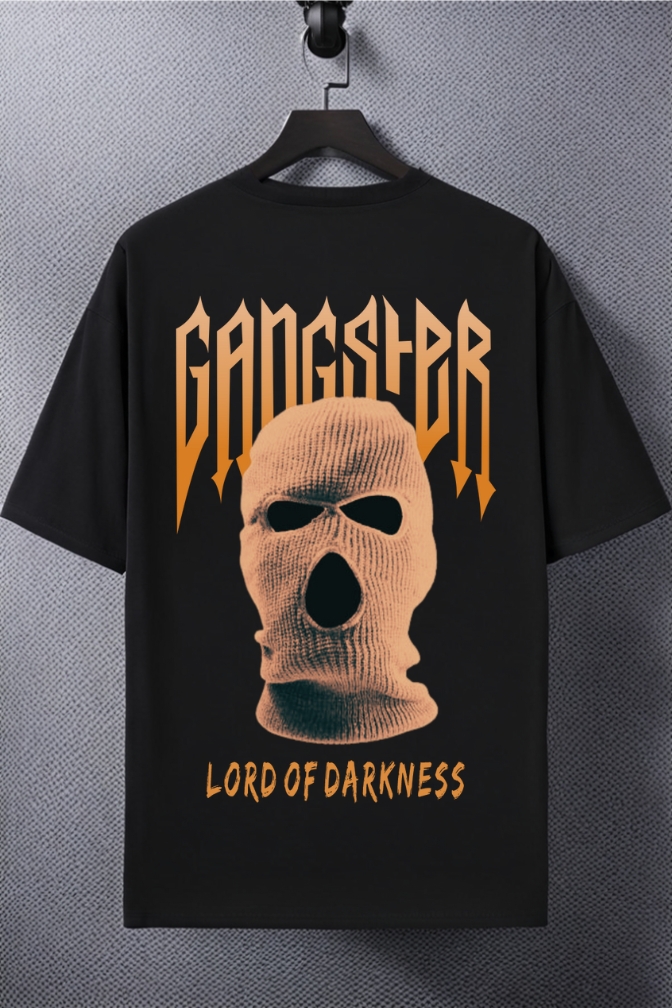 Men's Gangster Lord Of Darkness Oversized T-shirt Biowash Cotton ...